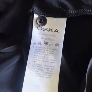 oska | Dresses | Oska Black Stretch Techno Fabric Midi Dress 2x | Poshmark